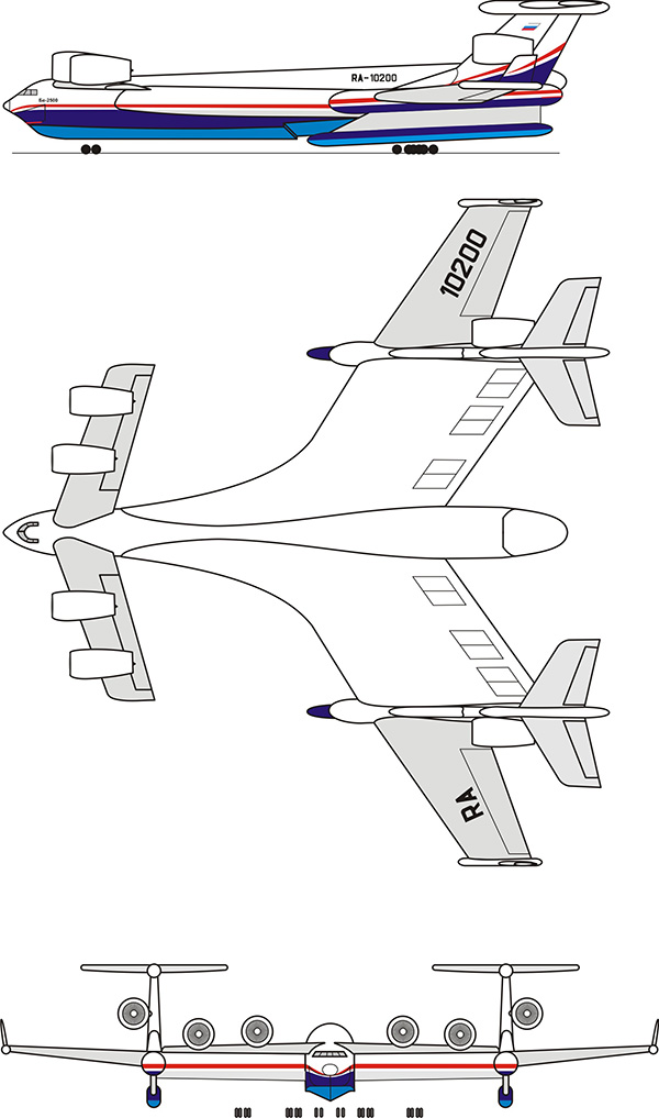 Beriev Be-2500 Neptun, a világ legnagyobb repülőgépének terve - Repülni Jó